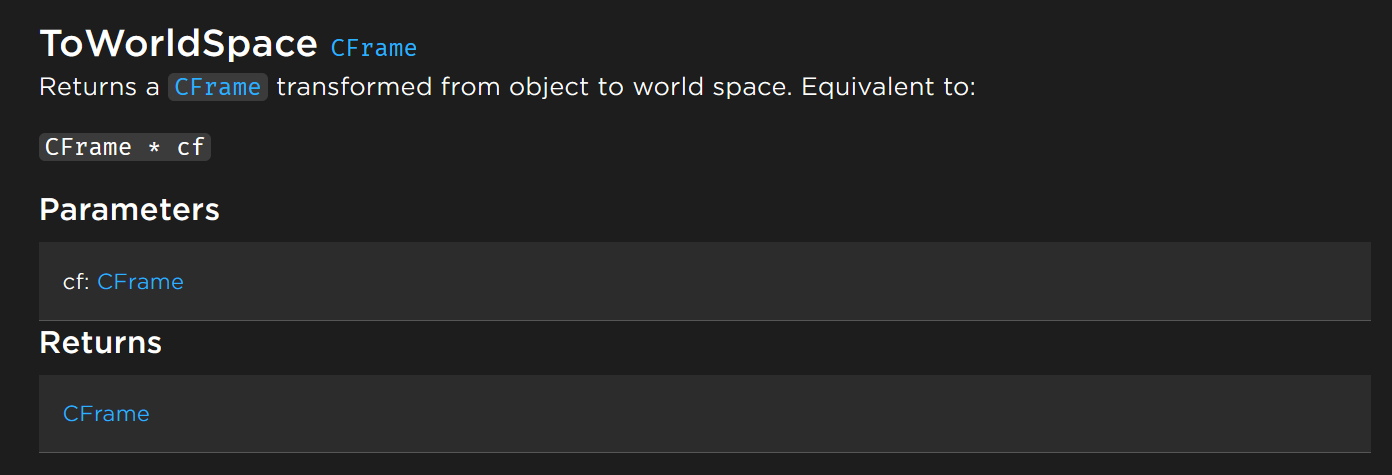 I Want To Ask About ToWorldSpace And ToObjectSpace Scripting Support