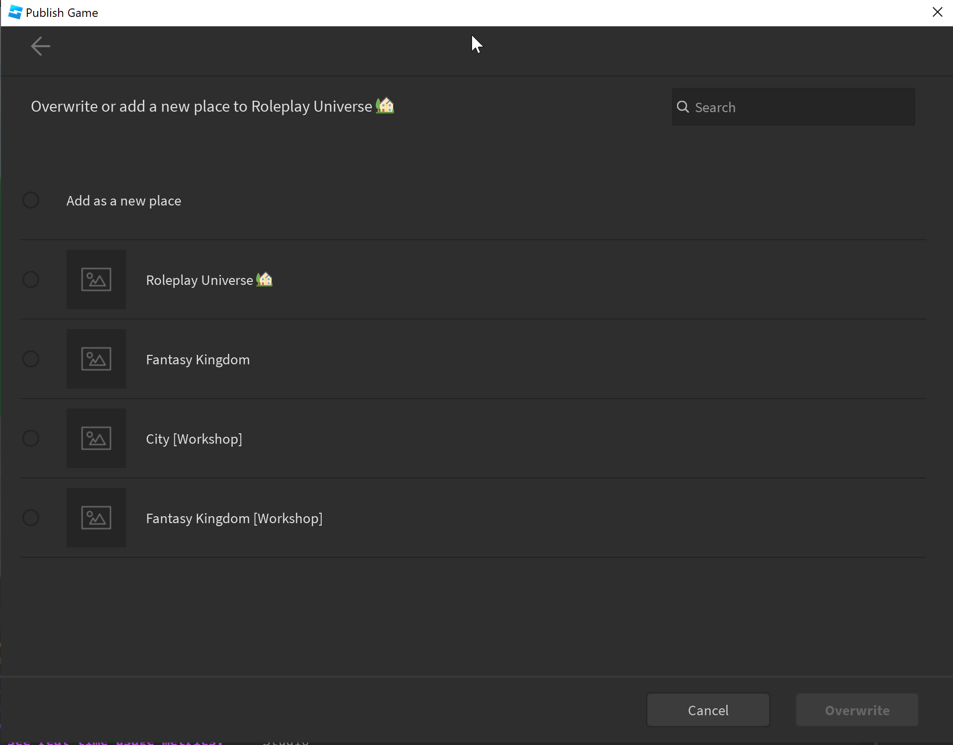 Subplaces Do Not Show As An Option In Studio Studio Bugs Developer