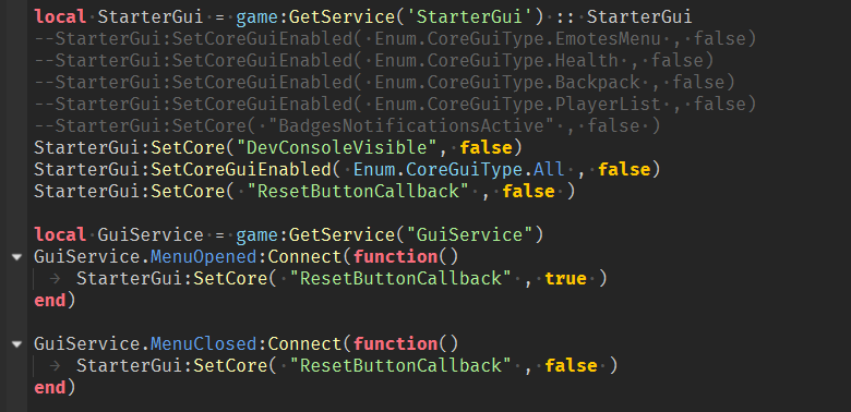 Disable Roblox Topbar Scripting Support Developer Forum Roblox