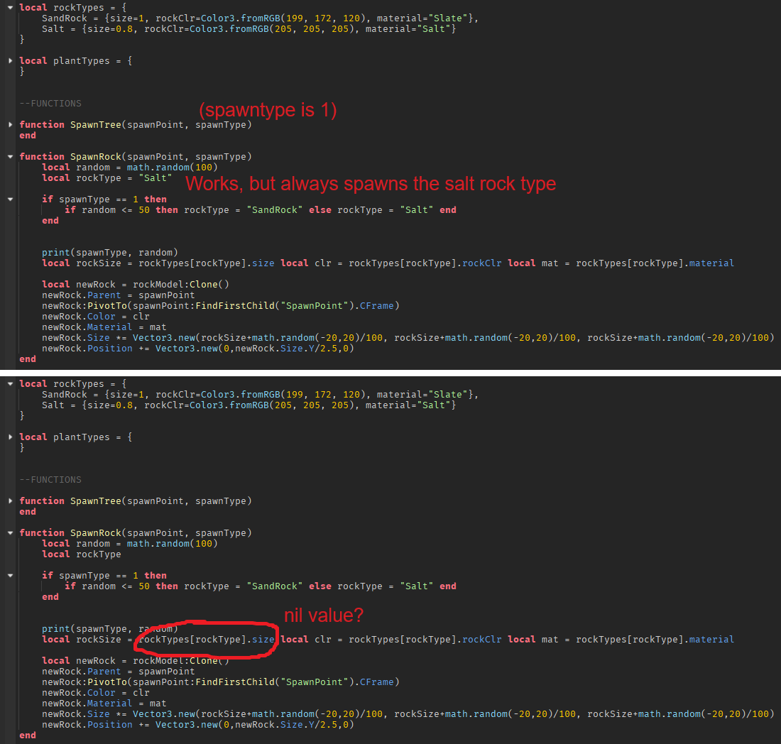Nil Value From Dictionary Scripting Support Developer Forum Roblox