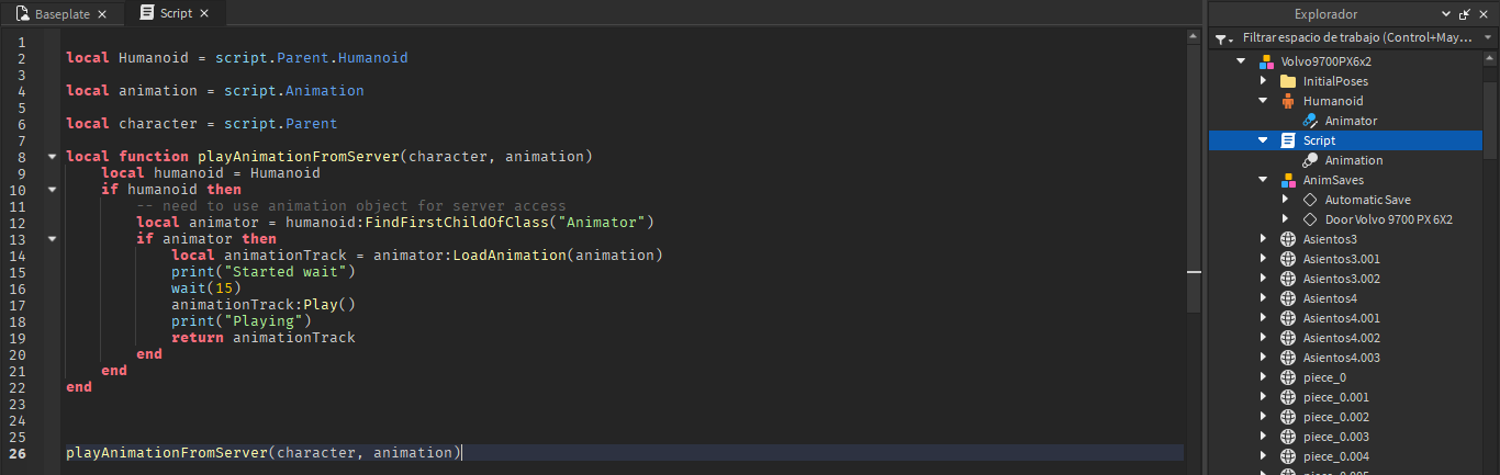 Animation For A Model Not Working Scripting Support Developer Forum