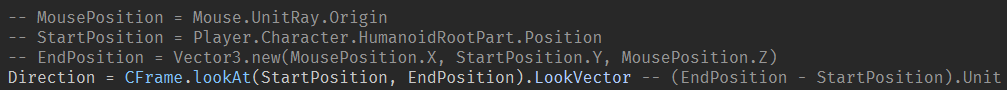 Direction Variable For Raycasting Changing Drastically When Moving