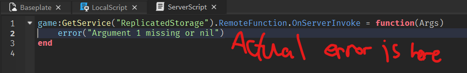 SOLVED Argument 1 Missing Or Nil Scripting Support Developer