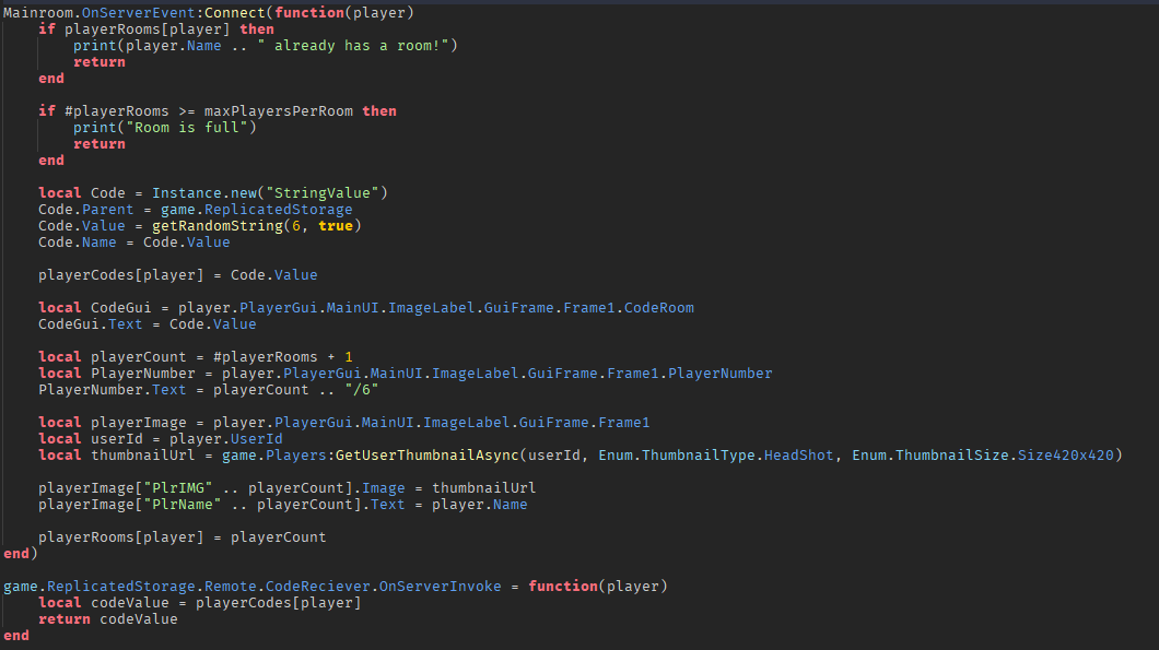 I Trying To Make Generate Code Room For My Game Scripting Support