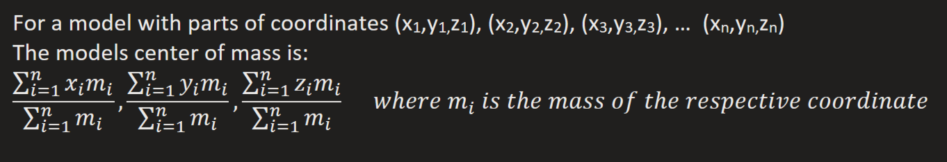 Getting Center Of Mass Of A Model Scripting Support Developer Forum