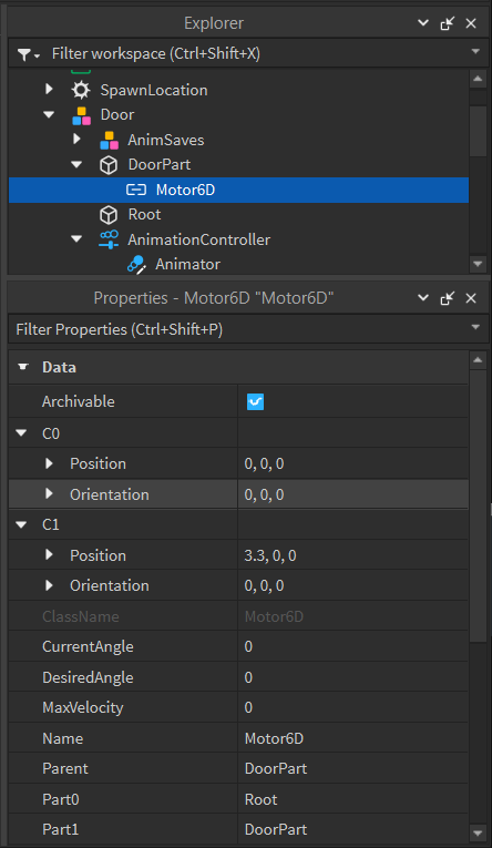 How Do I Can Play Animation Of Objects Such As Parts Or Doors Made In