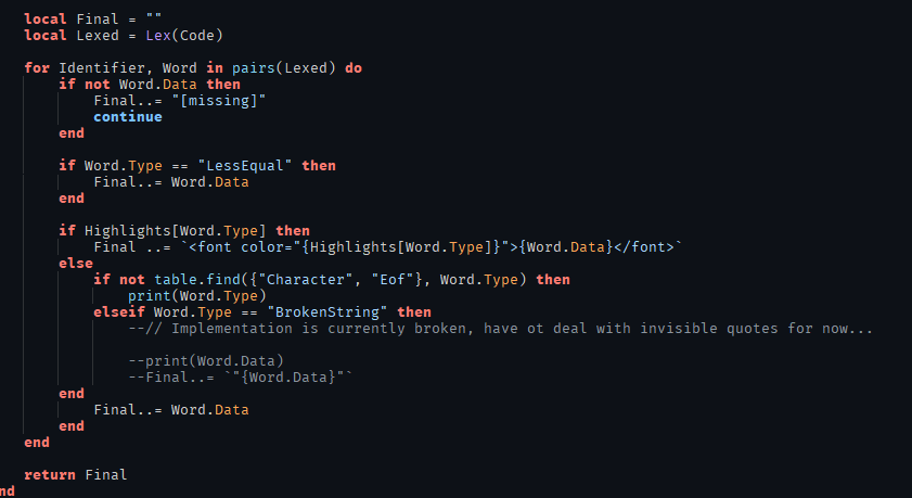 An Almost Clone Of The Luau Lexer Community Resources Developer