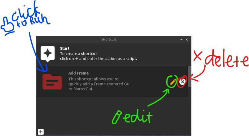 Shortcuts Creating And Saving Internal Script Commands Plugin