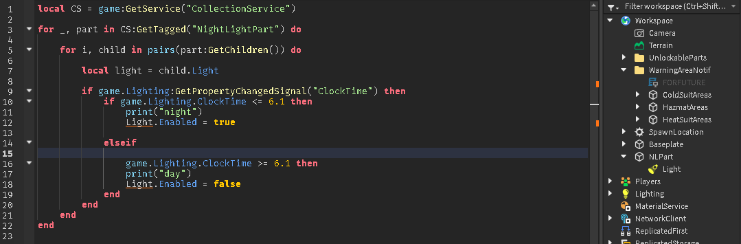 Using Collection Service For Lights Effects Etc Scripting Support
