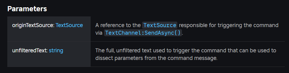 Can Someone Explain The UnfilteredText From TextChatCommand