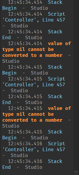 Wall Of Value Of Type Nil Cannot Be Converted To A Number Scripting
