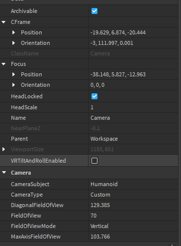 Camera Set To Custom But Not Going Back To The Character Scripting