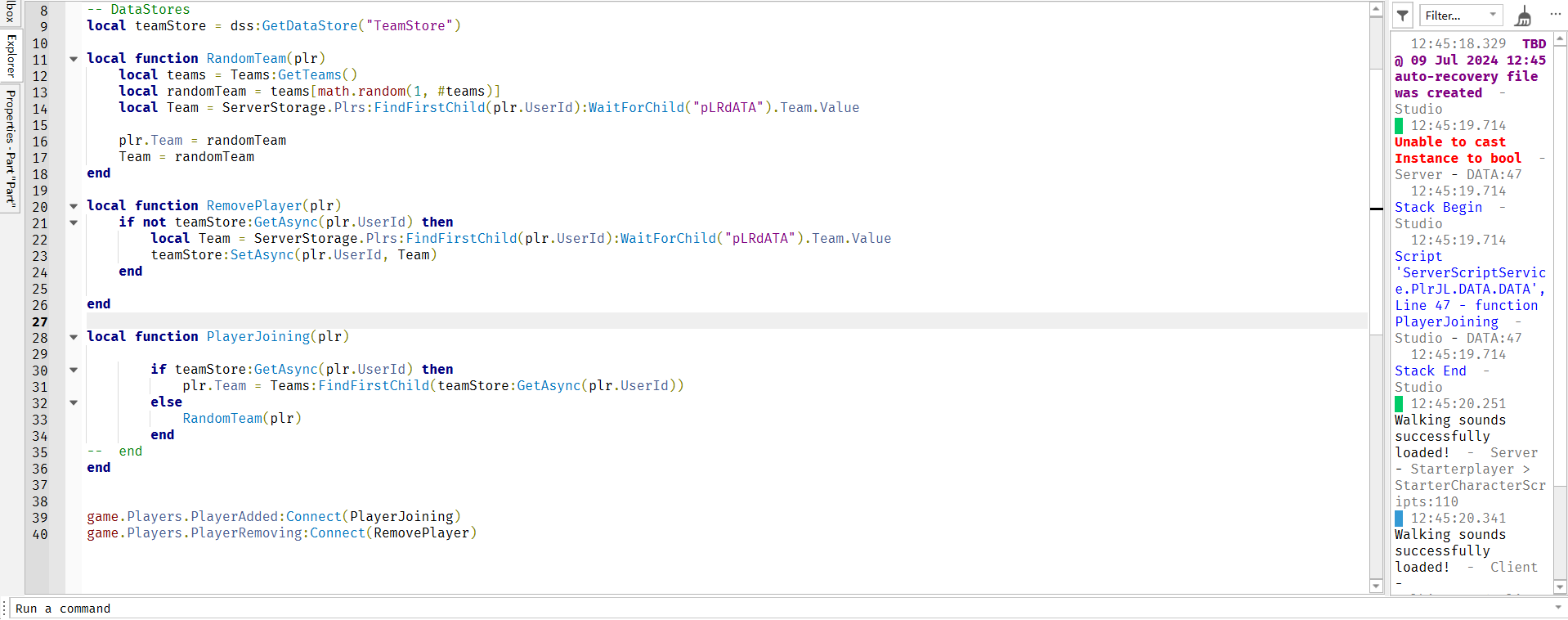 Unable To Cast Instance To Bool Scripting Support Developer Forum