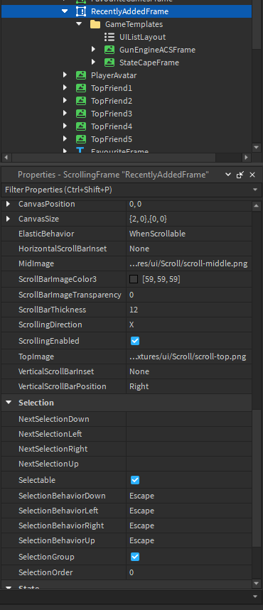 Scrolling Frame Fit Perfectly Based On How Many Frames Are In It Using