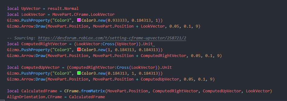 Weird Orientation Behavior When Constructing CFrame From Vectors