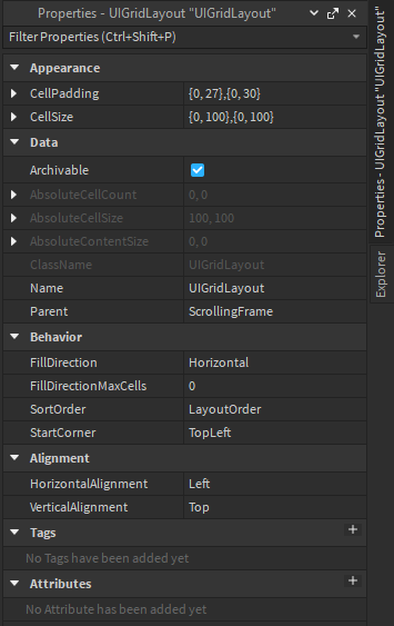 UIGridLayout Size Problem Art Design Support Developer Forum Roblox
