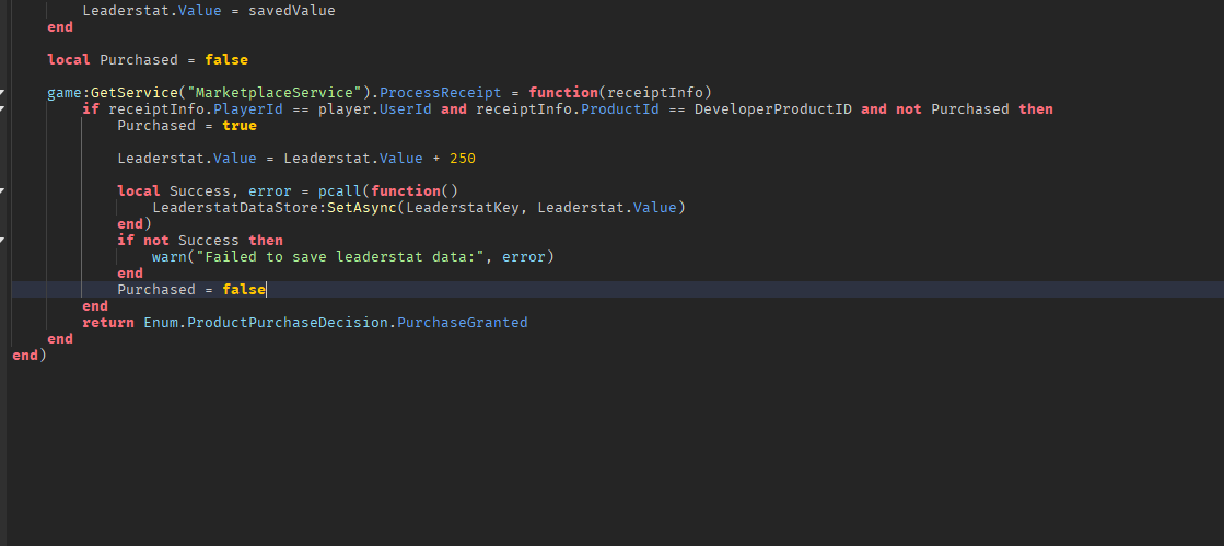 My Developer Product Only Works Once Scripting Support Developer
