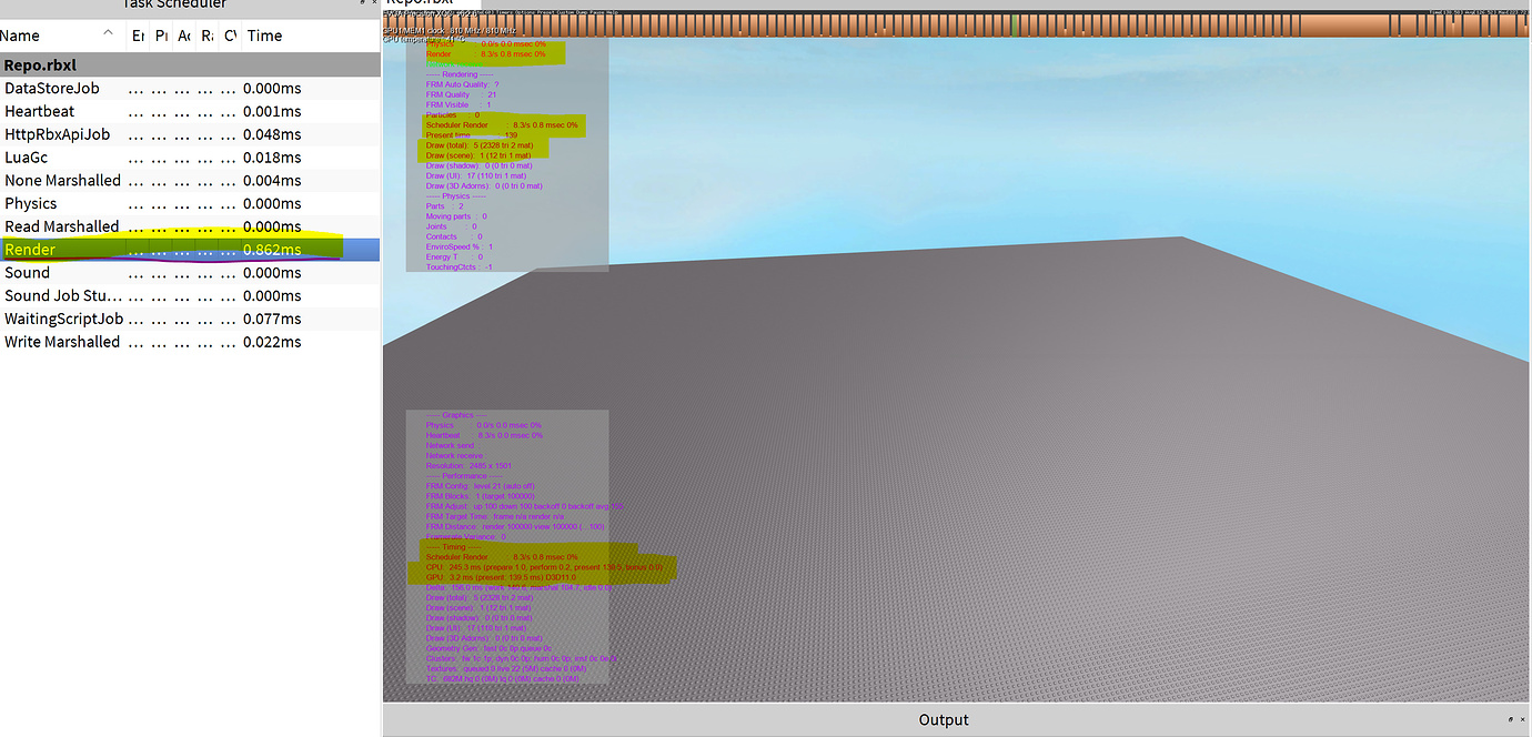 Computer stats and FPS show up in top left of player gui - Studio Bugs ...