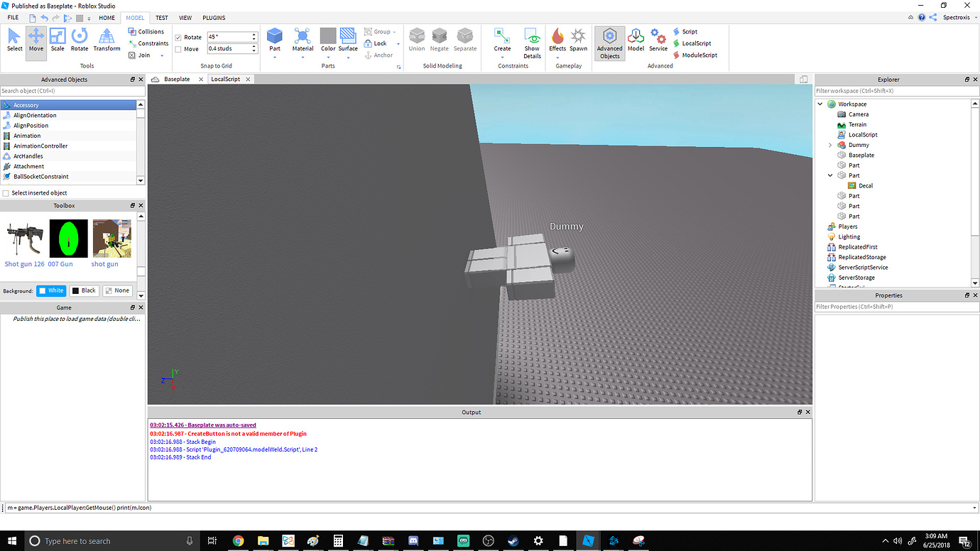 Bullet with decal on wall - Scripting Support - Developer Forum | Roblox