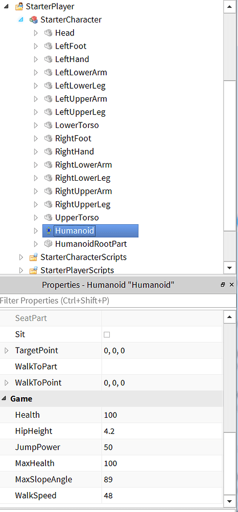HipHeight resetting on custom characters - Studio Bugs - Developer Forum | Roblox