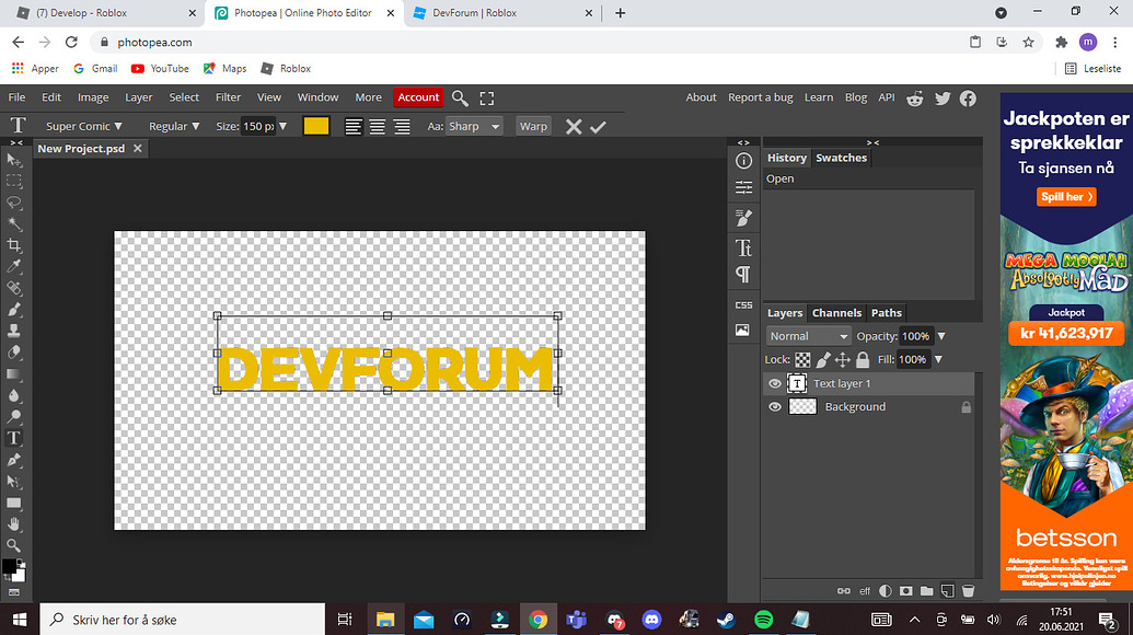 How to make a ROBLOX game Thumbnail. (PHOTOPHEA) - Community Tutorials ...