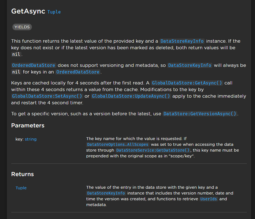 Datastore GetAsync gives me "Instance"? - Scripting Support - Developer Forum | Roblox