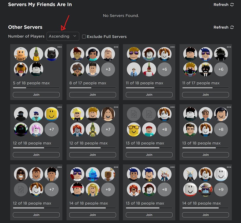 Servers List sometimes shows private servers - Website Bugs - Developer ...
