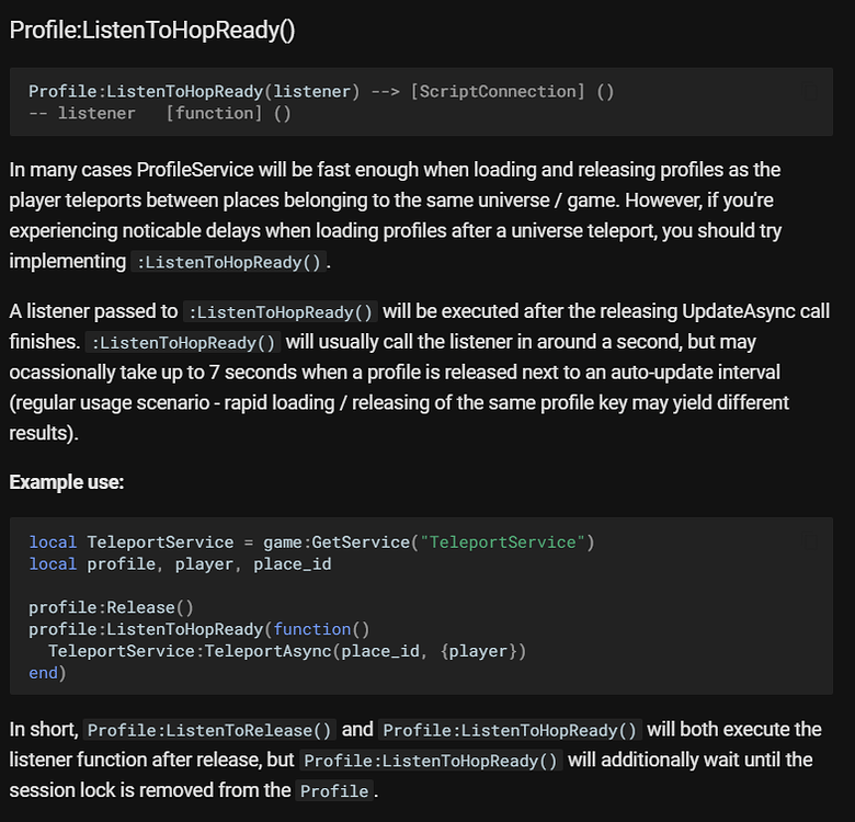 Question about profile service - Scripting Support - Developer Forum ...