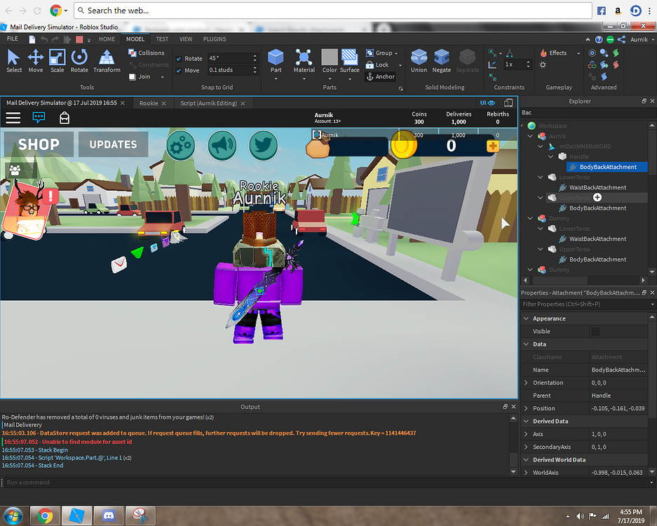 Backpack weld solution! - Scripting Support - Developer Forum | Roblox