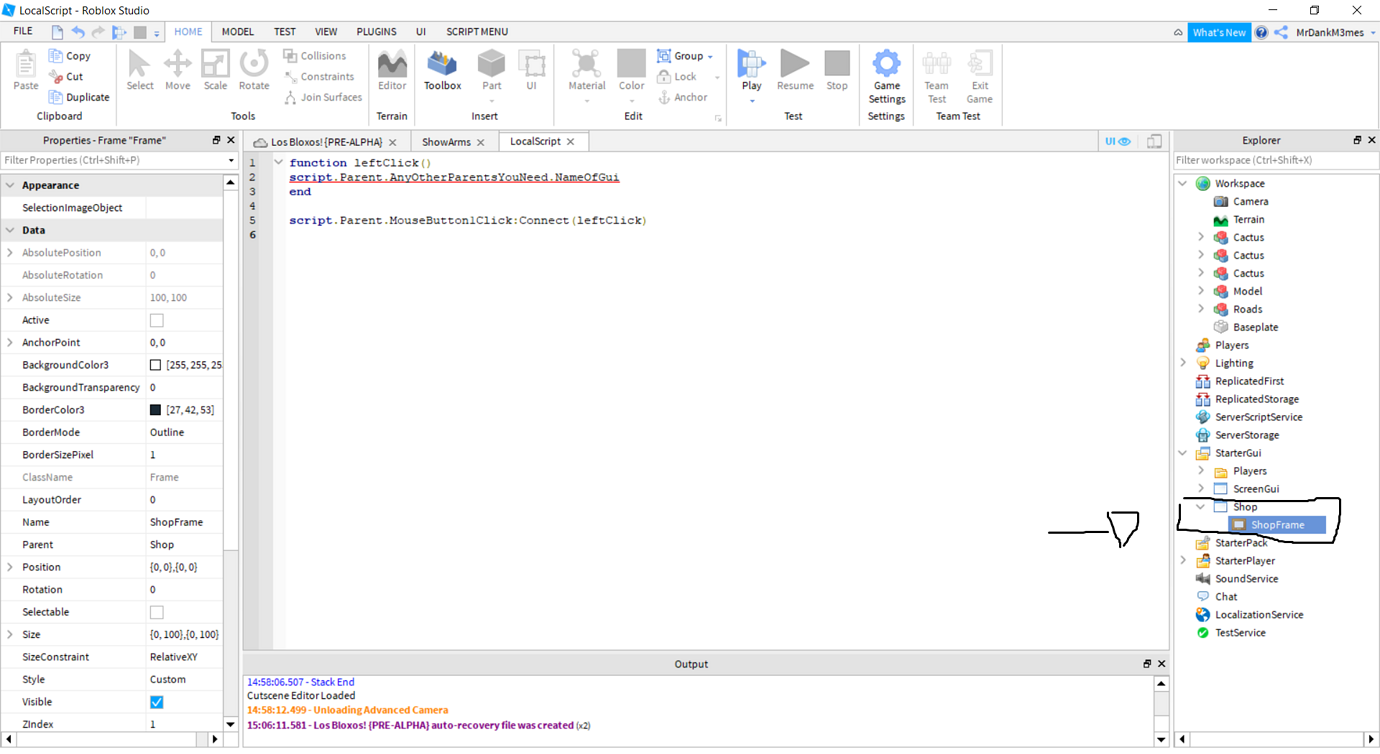 Click GUI to Open GUI - Scripting Support - Developer Forum | Roblox