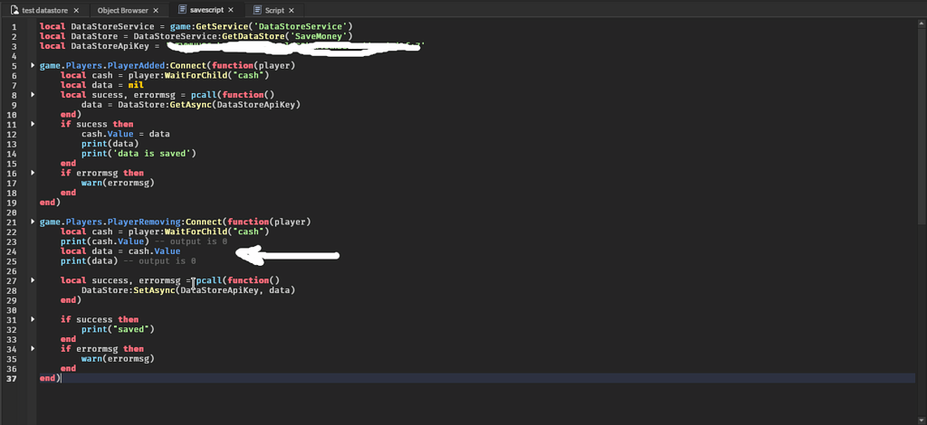 The Datastore Api On Open Cloud Doesnt Work Scripting Support