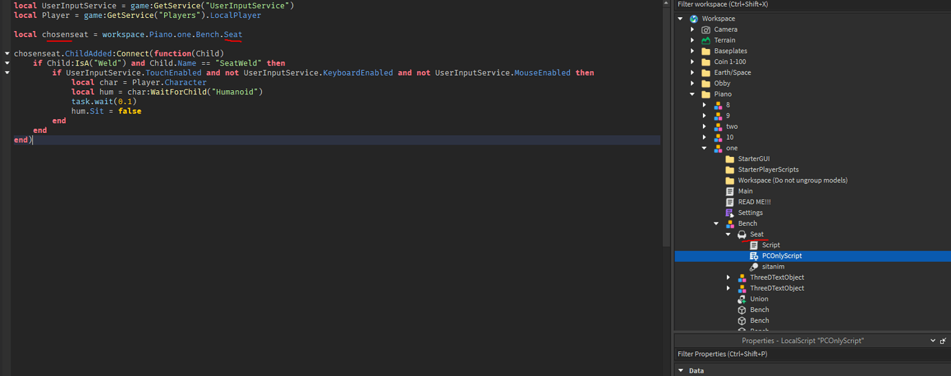 How to make a PC User only seat - Scripting Support - Developer Forum | Roblox
