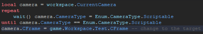 How to fix a player's camera onto an object when Player joins - Scripting Support - Developer ...