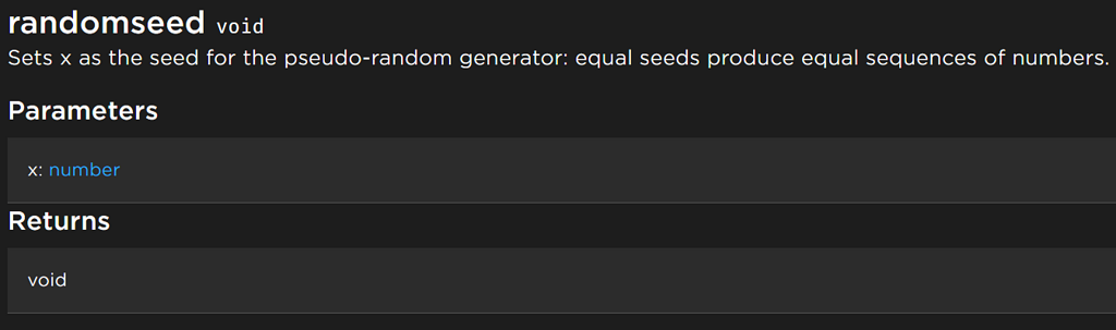 How to get math.randomseed() if it has no return - Scripting Support - Developer Forum | Roblox