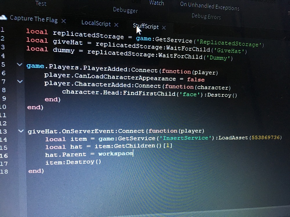 Trying to insert assets into a character model inside CurrentCamera - Scripting Support ...