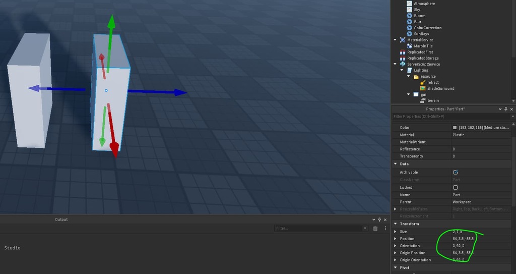 Trouble with part orientation and size - Building Support - Developer ...