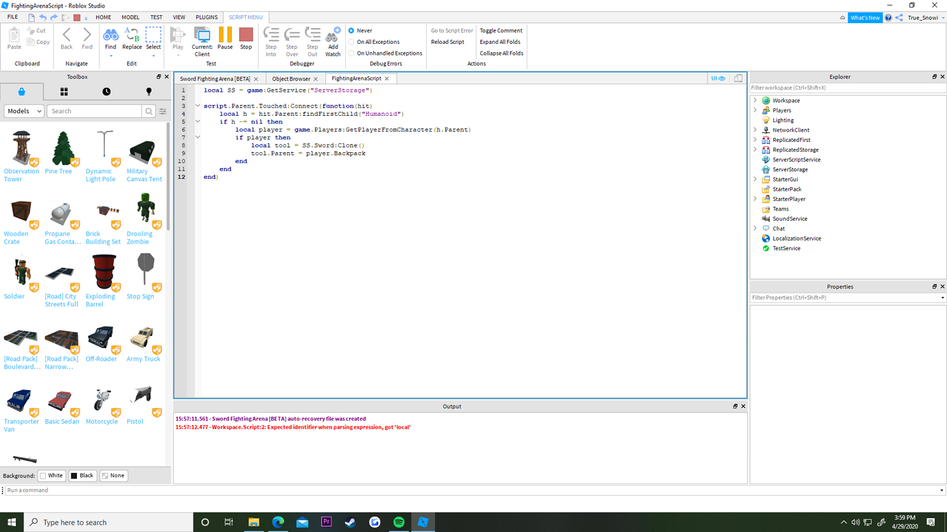 How to make a block that gives you a tool - Scripting Support ...