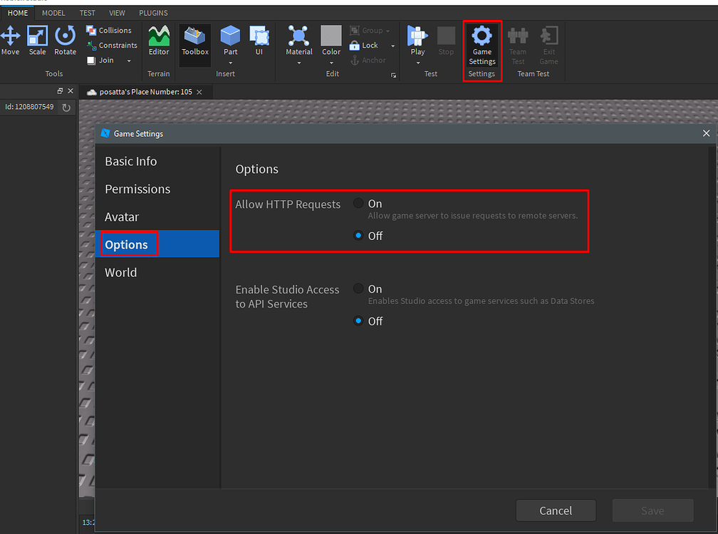 How do I enable HttpService? - Scripting Support - Developer Forum | Roblox