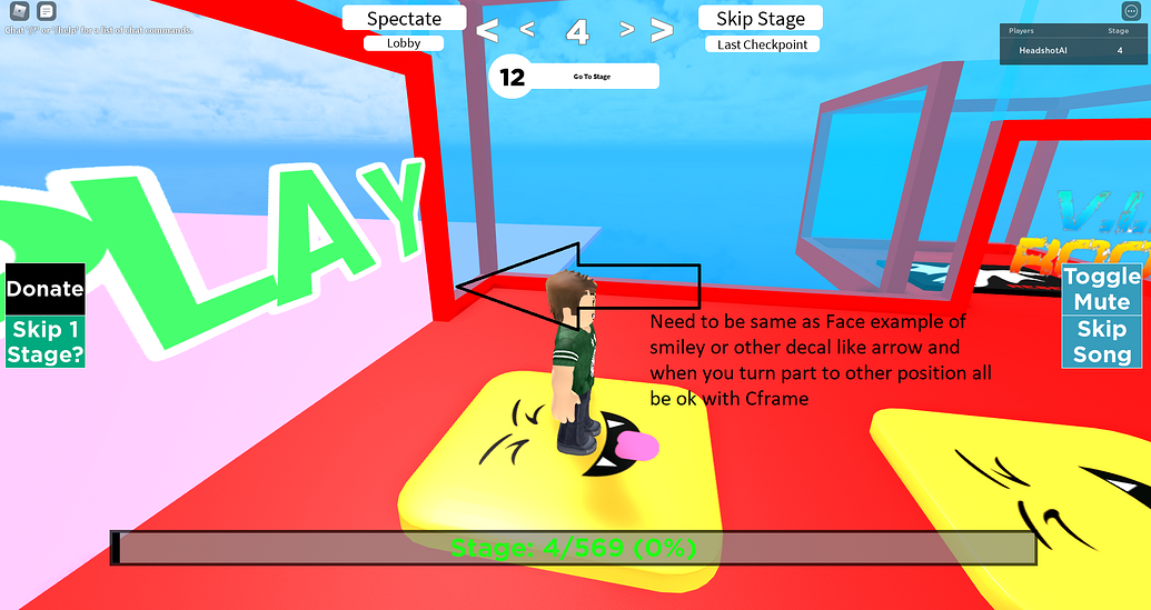 Obby checkpoints arrow system problem + reSpawn cFrame rotate - Scripting Support - Developer ...