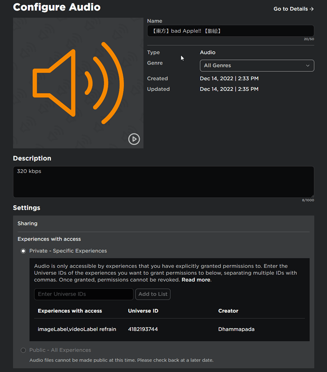 Failed to load sound: Unable to download sound data - Engine Bugs - Developer Forum | Roblox