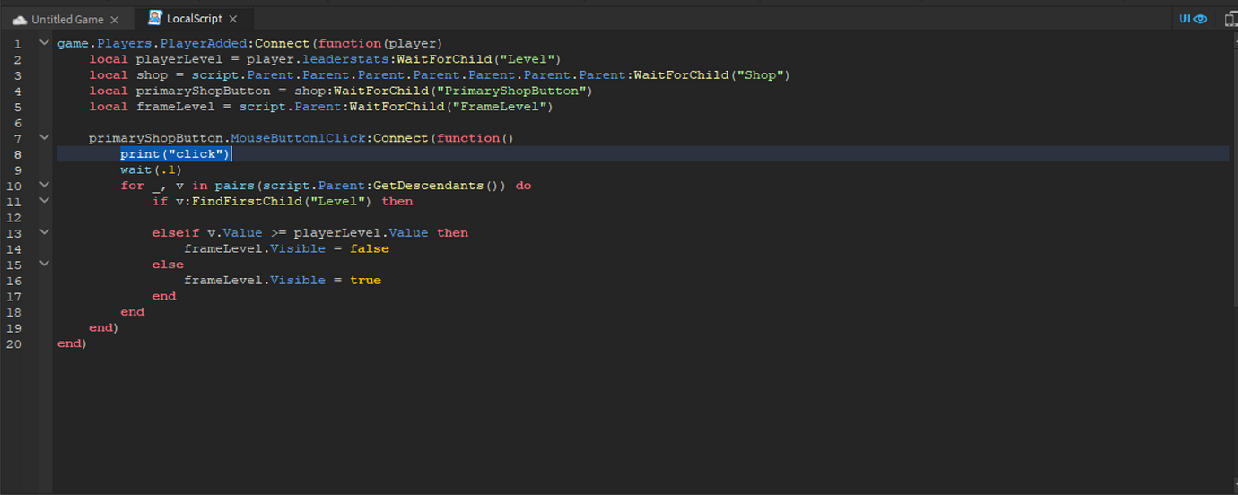Why won't MouseButton1Click work on my TextButton? - Scripting Support - Developer Forum | Roblox