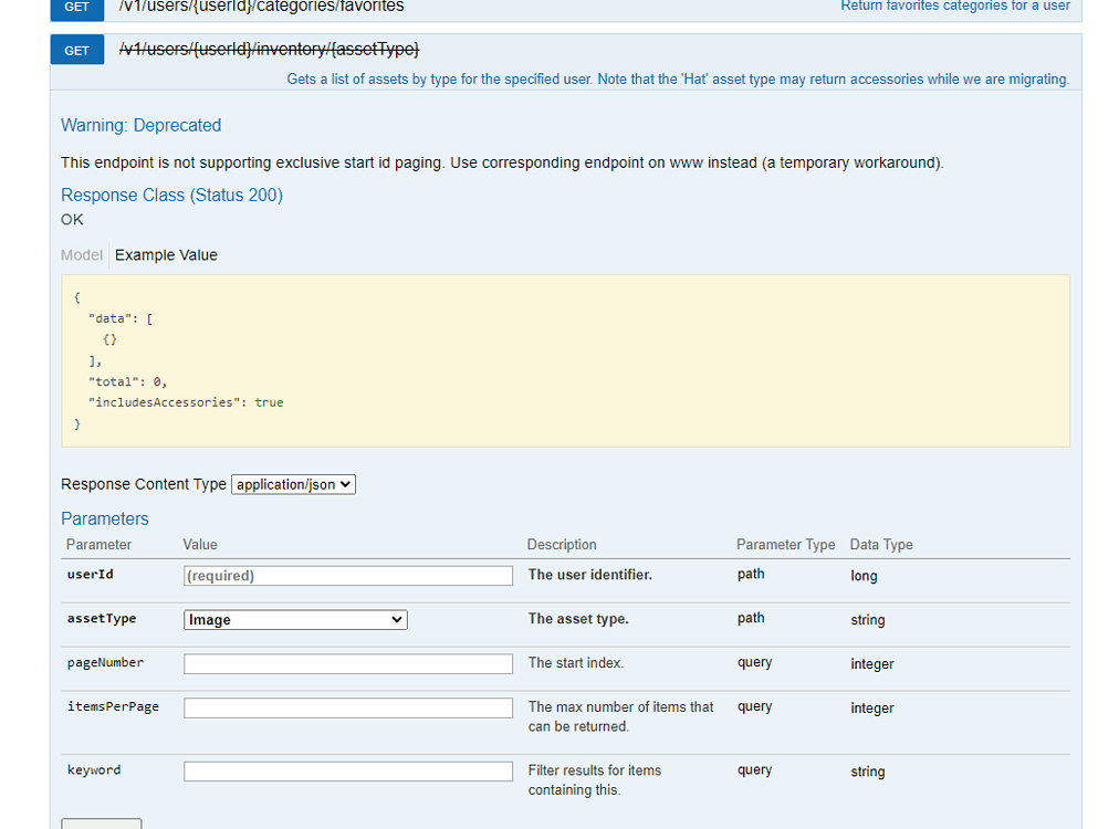 Help with API parameters - Scripting Support - Developer Forum | Roblox