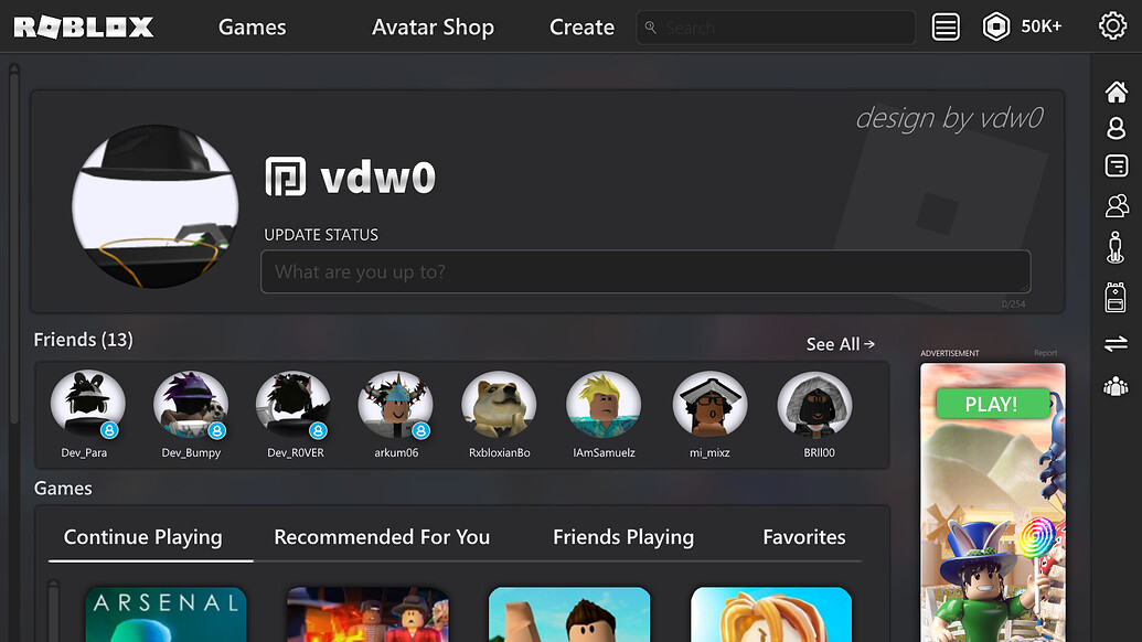 Feedback on my Roblox Website Concept Art - Creations Feedback ...
