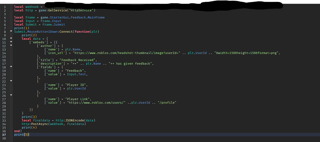 Webhook Developing Problem Scripting Support Developer Forum Roblox
