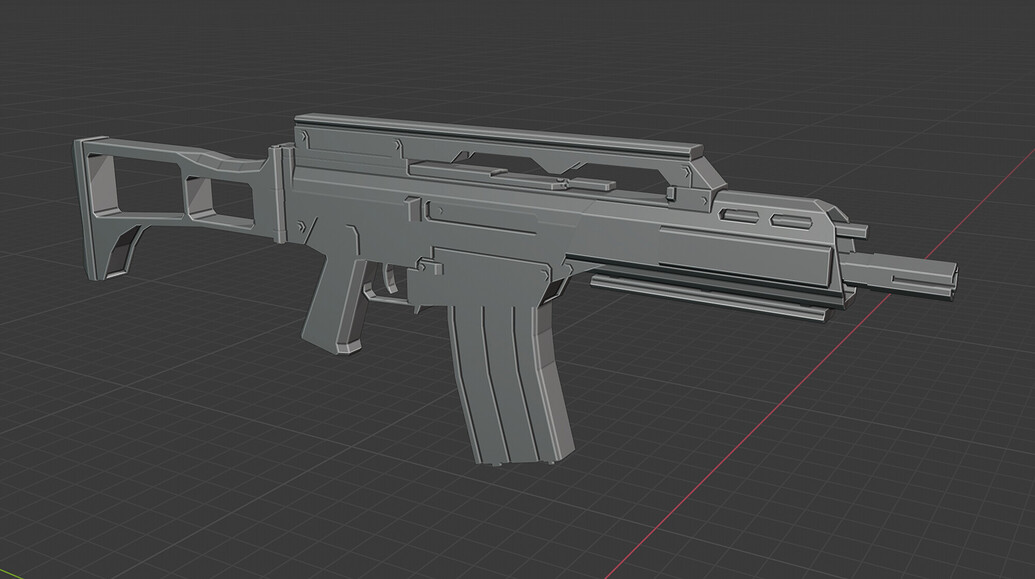 [Gun Modeling] G36C Low Poly Model - Creations Feedback - Developer ...