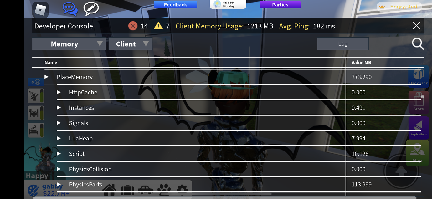 Untracked memory usage unusually high on mobile - Mobile Bugs - Developer Forum | Roblox
