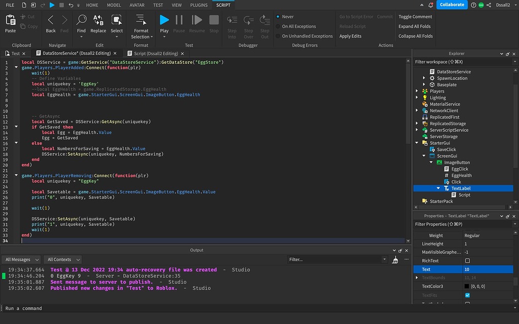 Doesn’t save data when you log into the game again 2 - Scripting Support - Developer Forum | Roblox