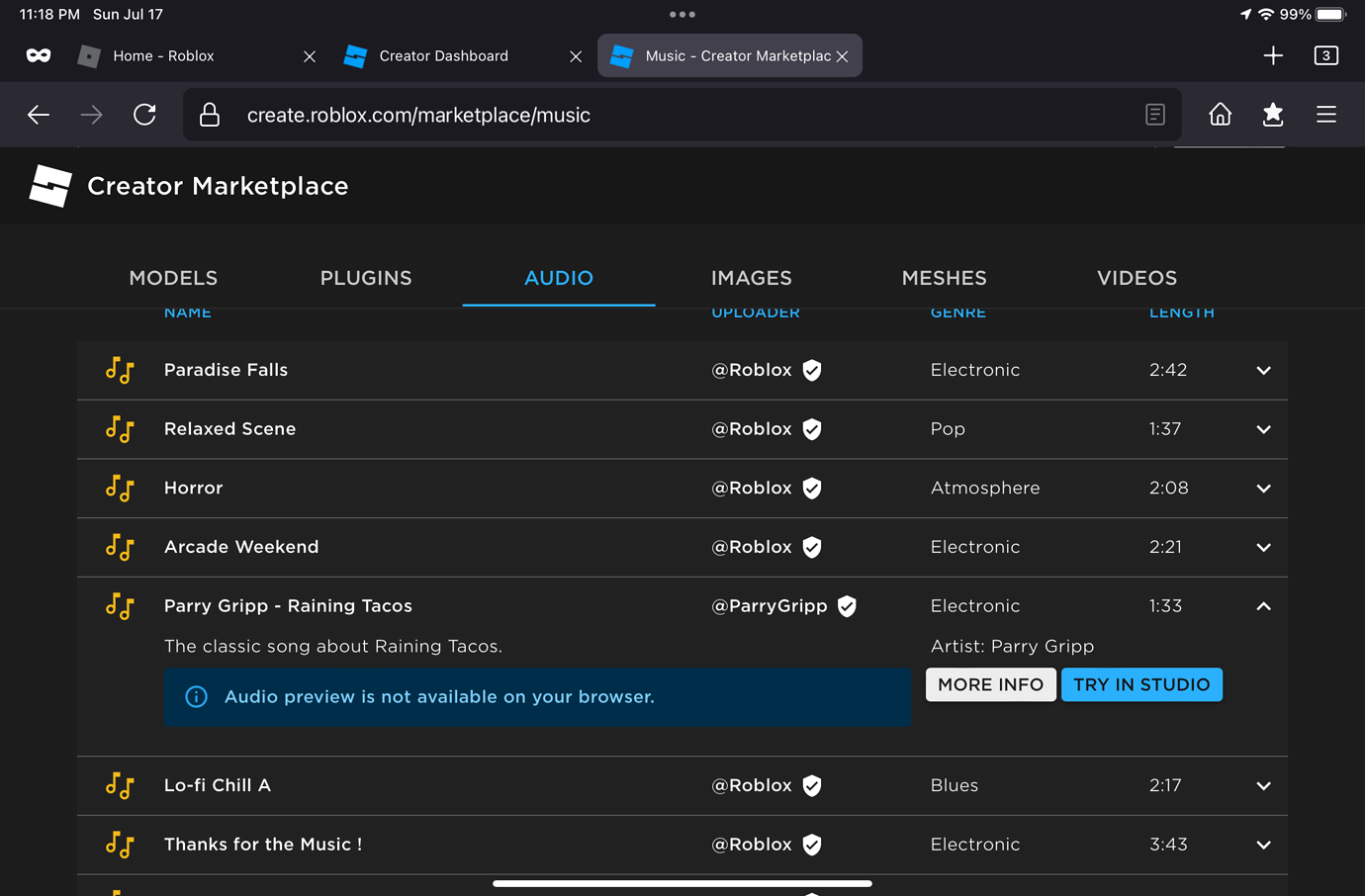 Creator Marketplace doesn't play sound in Safari - Website Bugs ...