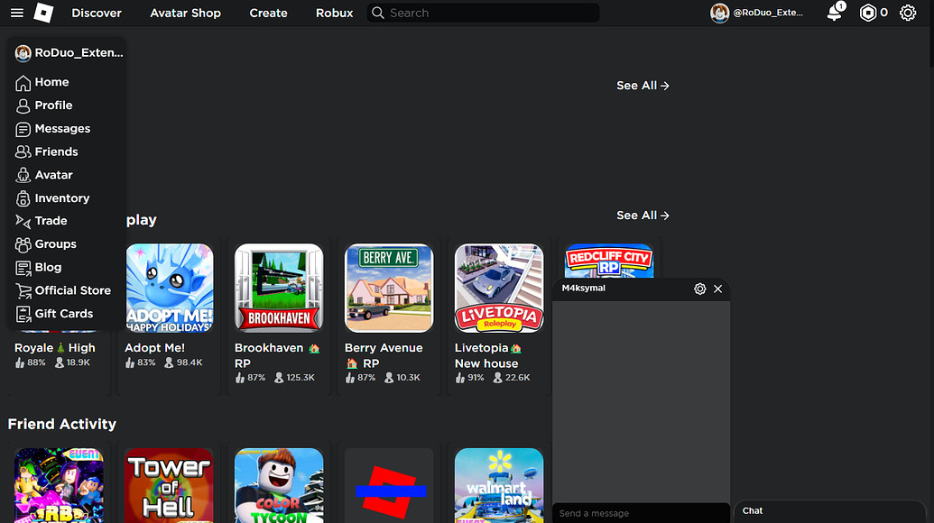 Roblox Home Page "Redesign" (just for fun) - Creations Feedback ...