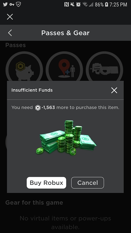 Purchase Failed with a negative requirement - Website Bugs - Developer ...